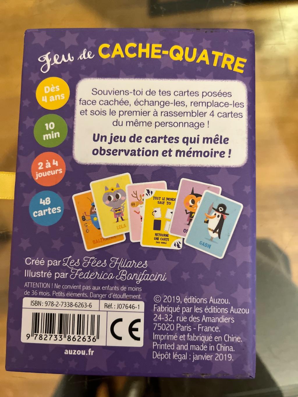 Jeu De Cache-quatre - 4€